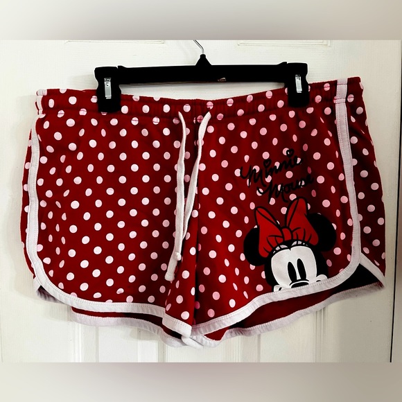 Disney | Shorts | Minnie Mouse Red And White Polkadot Lounge Shorts ...